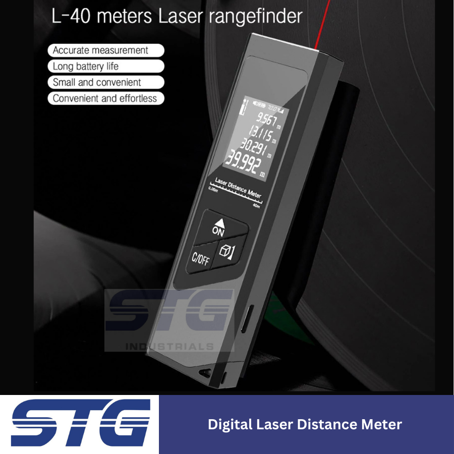 Digital Laser Distance Meter 40M Rangefinder Measure Tape Handheld Tool ...